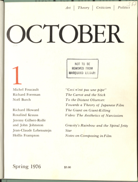 From Art & Language to October – Nonsite.org